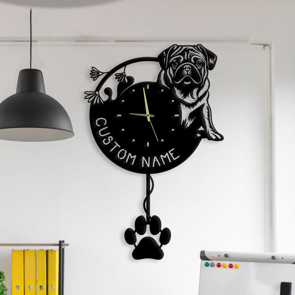 Pug Clock - Etsy