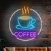 Cafeteria Neon Sign, Coffee Shop Open Led Sign, Custom Neon Led Sign ...