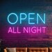 Open All Night Neon Sign, Open Bar Led Sign, Custom Neon Sign, Open Bar ...
