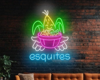 Mexican Esquites Neon Sign, Esquites Led Sign, Mexican Restaurant Led ...