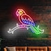 Parrot on Branch Neon Sign, Parrot Bird Led Sign, Custom Neon Sign ...