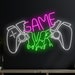 Game Over Neon Sign, Game Controller Led Sign, Custom Neon Sign, Game ...
