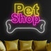 Pet Shop Neon Sign, Pet Shop Led Sign, Custom Neon Sign, Pet Store Wall ...