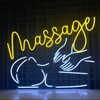 Spa and Massage Salons Neon Sign. Woman Light. Lotus and Candle Led ...