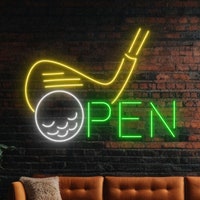Golf Club Neon Sign, Personalized Golf Signs for Men, Golf Neon Sign ...