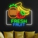 Fresh Fruit Neon Sign, Fresh Fruit Led Sign, Custom Neon Sign, Fruit ...