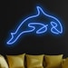Orca Neon Sign, Whale Line Led Sign, Custom Neon Sign, Whale Lover Gift ...