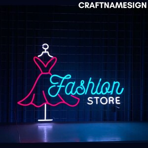 Fashion Store Neon Sign, Woman Clothing Led Sign, Custom Neon Sign ...