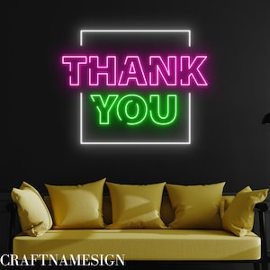 Thank You Neon Sign, Thank You Led Sign, Custom Neon Sign, Good Bye ...