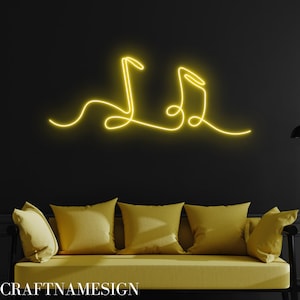 Musical Note Led Sign, Musical Note Neon Sign, Custom Neon Sign, Music ...