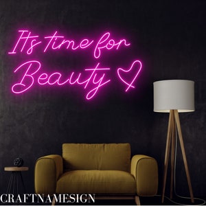 It's Time for Beauty Neon Sign, Nails Salon Led Sign, Custom Neon Sign ...