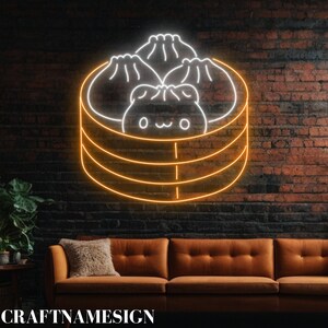 Chinese Dumpling Neon Sign, Open Dim Sum Restaurant Led Sign, Custom ...