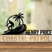Custom Wooden Boy Surfing Desk Name Plate, Surfer Riding Metal ...