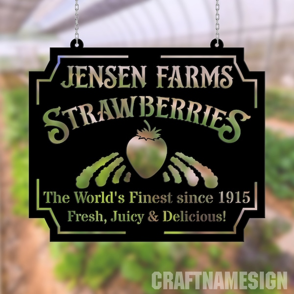 Strawberry Farm Sign - Etsy