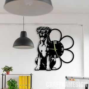 Perfect Wall Clock Decoration Boxer Dog, Wall Clock Unique for Home ...