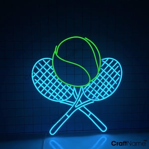 Custom Tennis Racket Neon Led Sign, Custom Neon Light for Tennis Club ...