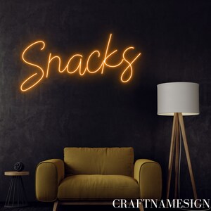 Snacks Neon Sign, Snack Time Led Sign, Custom Neon Sign, Snack ...
