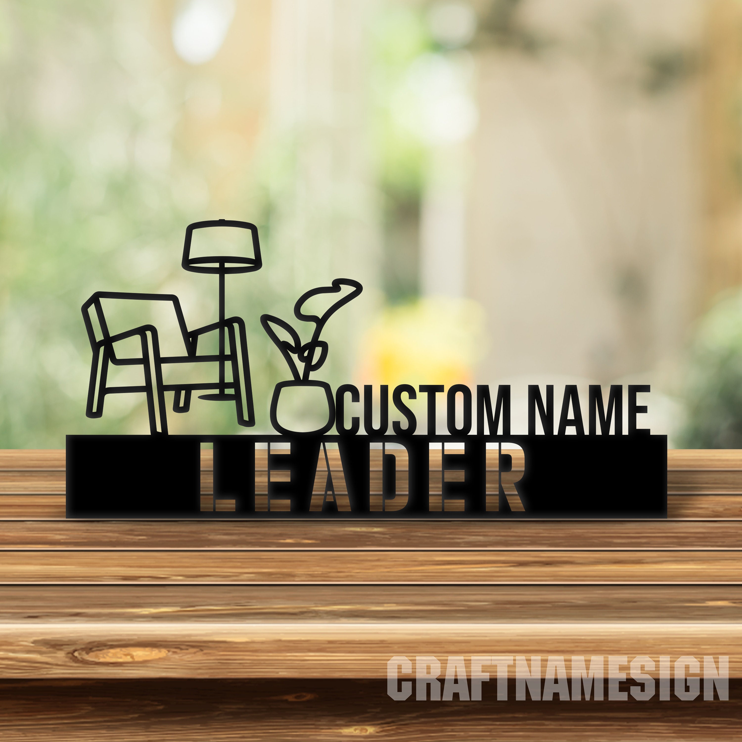 Custom Wooden Interior Designer Desk Name Plate, Designer Metal ...