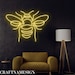 Bee Led Sign, Bee Honeycomb Neon Sign, Custom Neon Sign, Honey Store ...