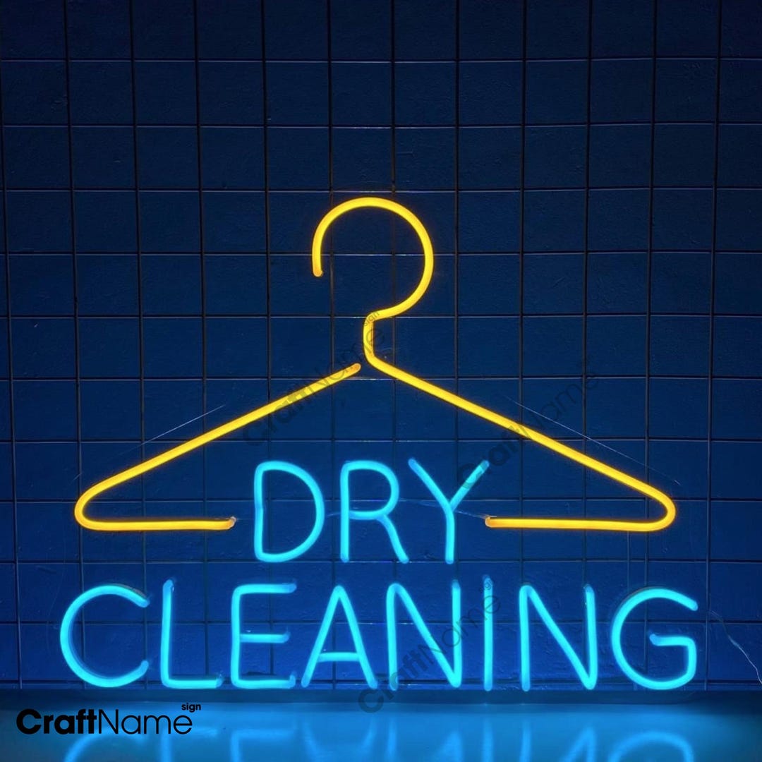 Dry Cleaning Neon Sign, Dry Cleaning Service Led Sign, Custom Neon Sign ...