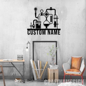 Personalized Chemistry Teacher Metal Wall Art Led Light, Teacher Metal ...