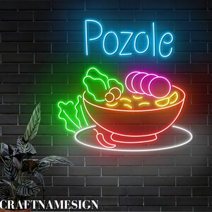 Pozole Shop Neon Sign, Pozole Led Sign, Custom Neon Sign, Mexican ...