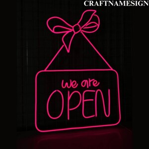 We Are Open Neon Sign, We Are Welcome for Business Decor, Welcome to ...