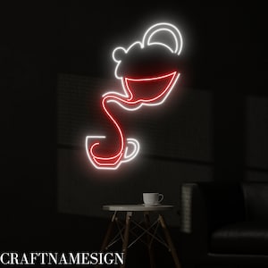 Tea Pot Tea Cup Neon Sign, Tea Time Led Sign, Custom Neon Sign, Coffee ...