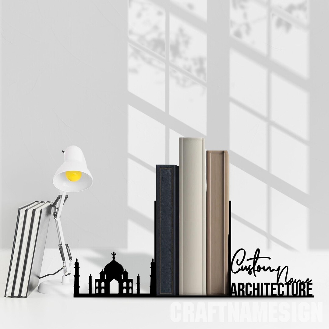 Custom Architecture Metal Bookends, Personalized Architect Name Book ...