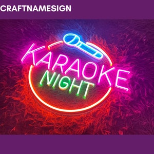 Karaoke Night Neon Sign, Karaoke Night Led Sign, Custom Neon Sign ...