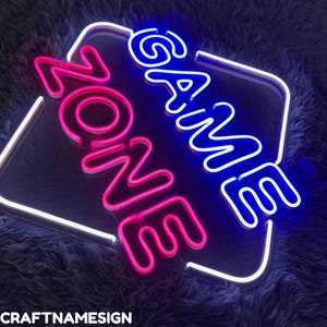 Game Zone Neon Sign, Game Zone Led Sign, Custom Neon Sign, Game Bar ...