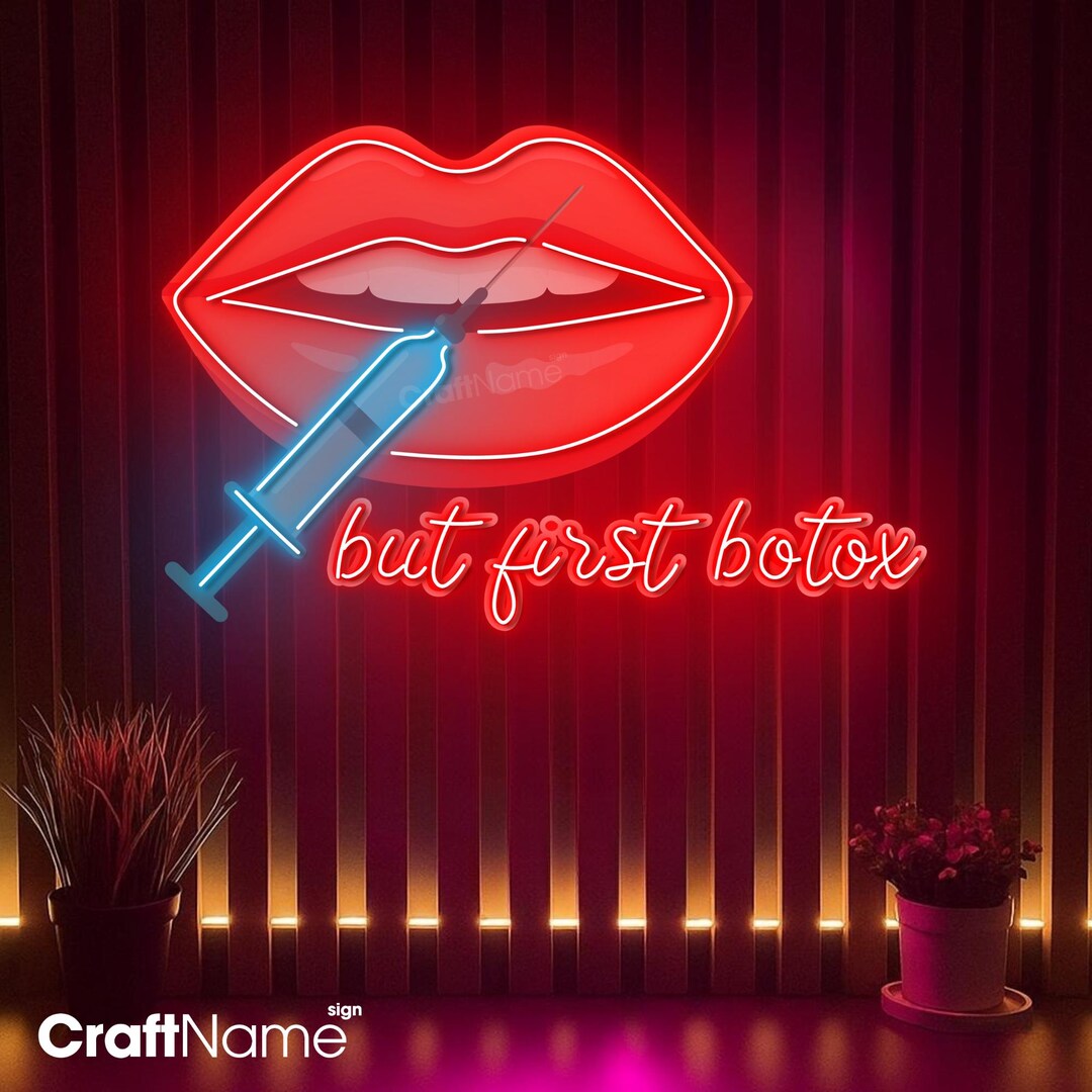 Lips Botox Neon Sign, Custom LED Light for Beauty Clinic and ...