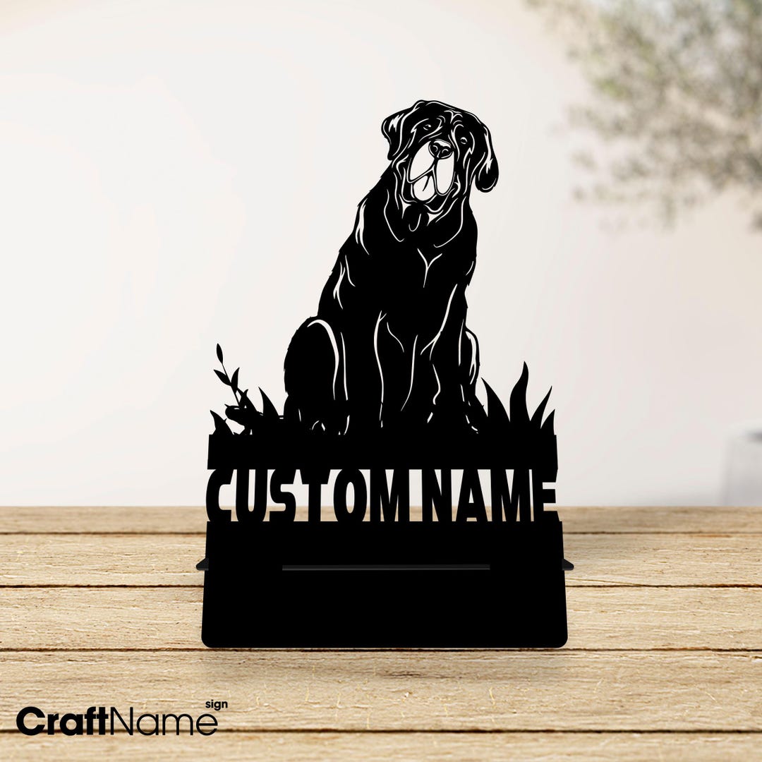 Custom English Mastiff Dog Metal Cell Phone Desk Holder, Mastiff Dog ...