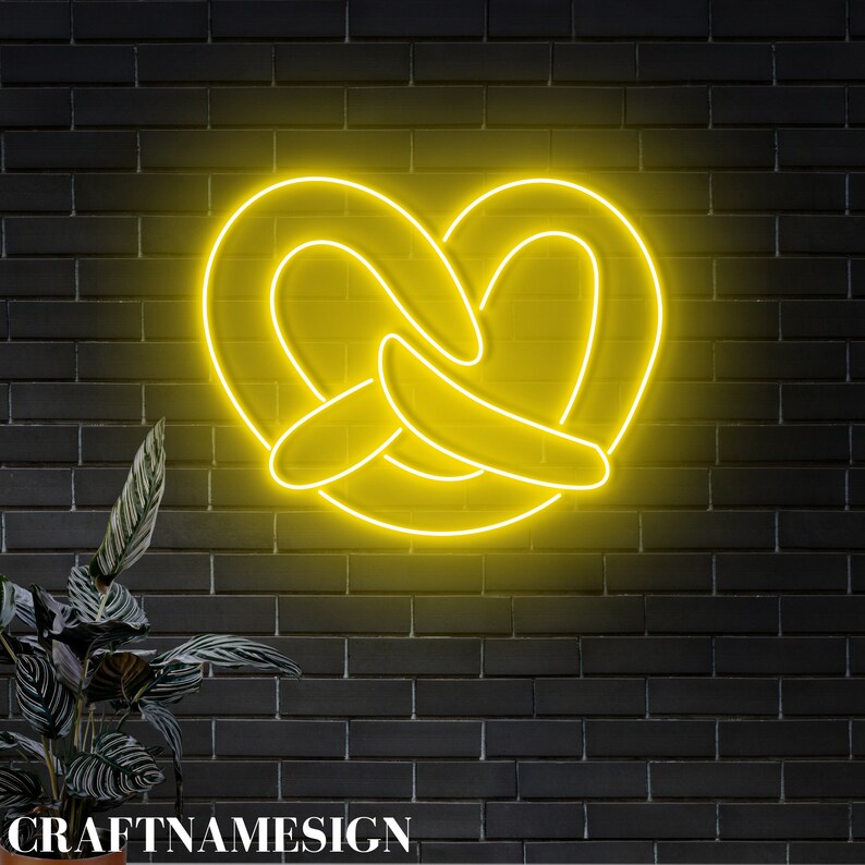 Baked Pretzels Led Sign, German Pretzel Neon Sign, Custom Neon Sign ...
