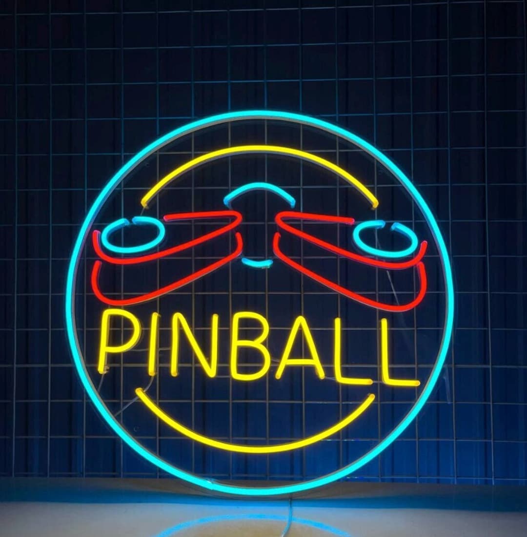 Pinball Neon Sign, Arcade Pinball Led Sign, Custom Neon Sign, Gaming ...