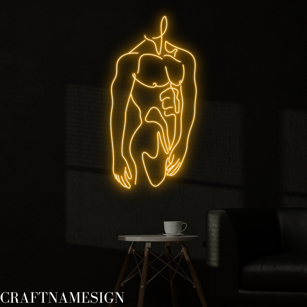 Muscle Man Neon Sign, Body Builder Led Sign, Custom Neon Sign, Gymmer ...