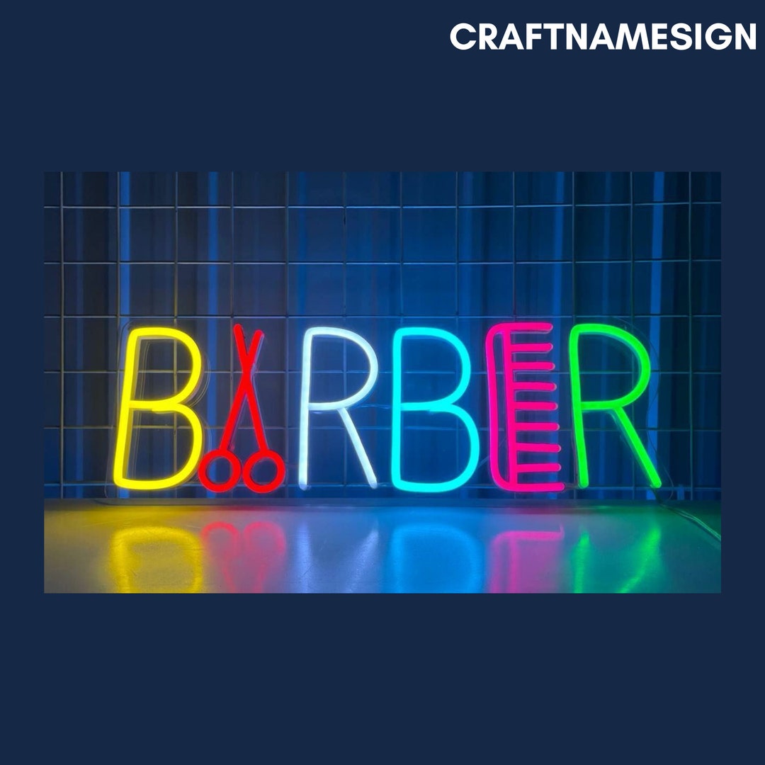 Barber Shop Led Sign, Barber Shop Neon Sign Wall Decor, Barber Shop Led ...