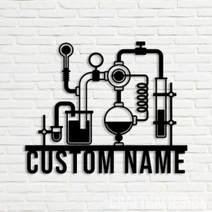 Personalized Chemistry Teacher Metal Wall Art Led Light, Teacher Metal ...