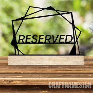 Custom Wooden Reserved Desk Name Plate, Reserved Metal Nameplate for ...