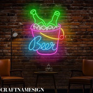 Beer Barrel Led Neon Sign, Beer Led Sign, Beer Bar Neon Night Light ...