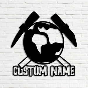 Custom Geologist Metal Wall Art LED Light, Personalized Geologistname ...