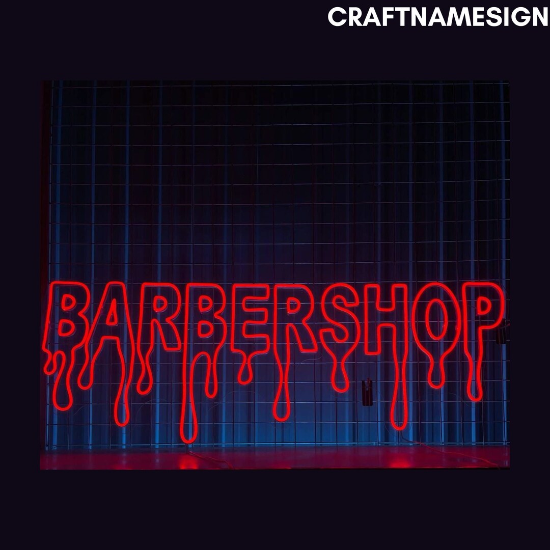 Barber Shop Neon Sign, Barber Shop Led Sign Wall Decor, Barber Shop Led ...