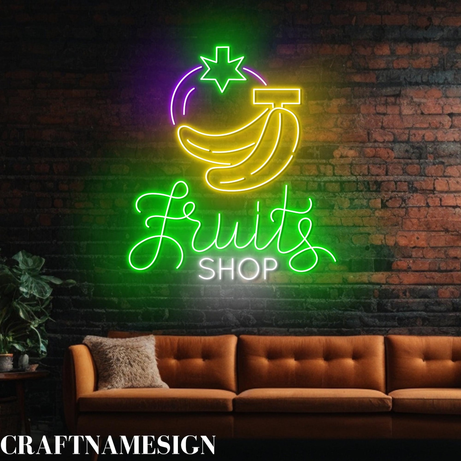 Fruit Shop Neon Sign, Open Fruit Shop Led Sign, Custom Neon Sign ...