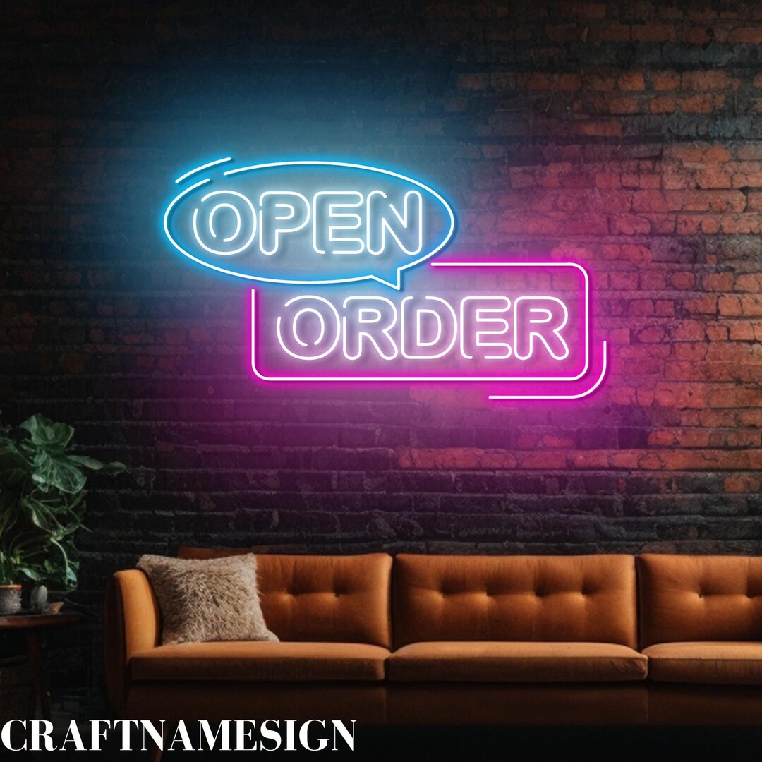 Open Order Neon Sign for Store Shop Decor, Open Order Led Sign, Custom ...