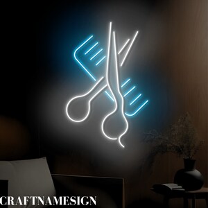 Scissor & Comb Led Sign for Barber Shop Wall Decor, Barber Shop Led ...