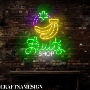 Fruit Shop Neon Sign, Open Fruit Shop Led Sign, Custom Neon Sign ...