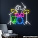 Drum Player Neon Sign, Drum Band Player Led Sign, Custom Neon Sign ...