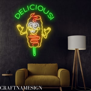 Delicious Elote Neon Sign, Elote Led Sign, Custom Neon Sign, Fast Food ...
