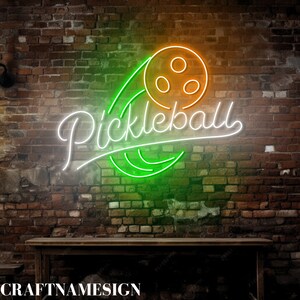 Open Pickleball Court Neon Sign, Pickleball Led Sign, Custom Neon Led ...