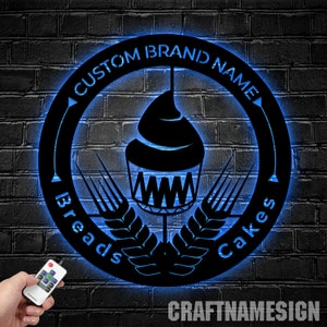 Custom Outdoor Metal Sign for Bakery Store, Shop Signage, Business Logo ...